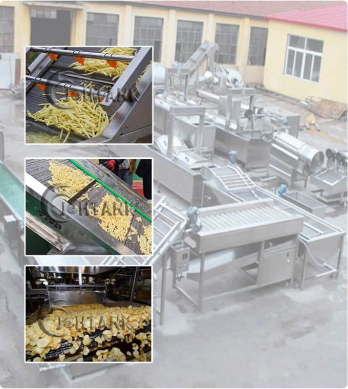 2000kg/H Frozen French Fries Processing Line Making Packing